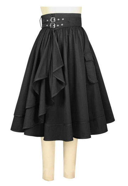 Side Ruffle Corner Pocket Skirt – Mode Mundo